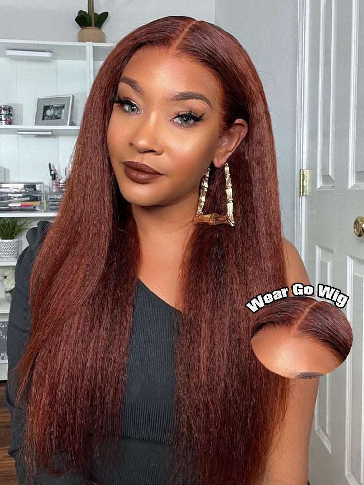 Pre-Plucked | Simidola Reddish Brown Wear Go 4x6 Lace Kinky Straight H ...
