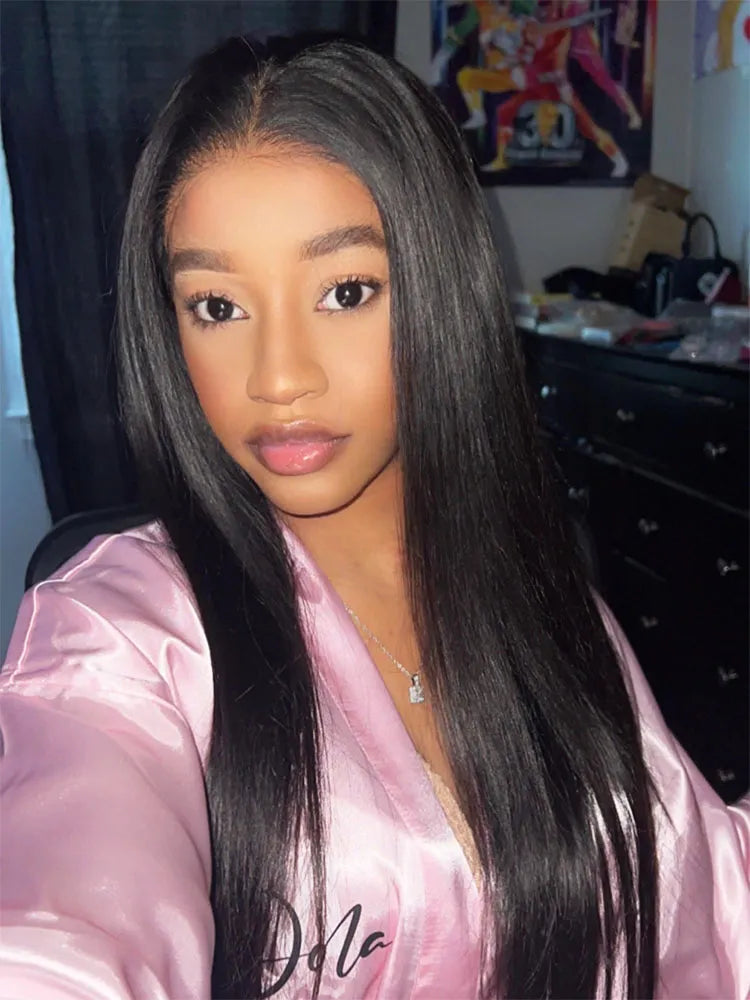 @_lexii_._ Same 22 Inch Pre-Bleached Knots Wear & Go 4x6 HD Lace Strai ...